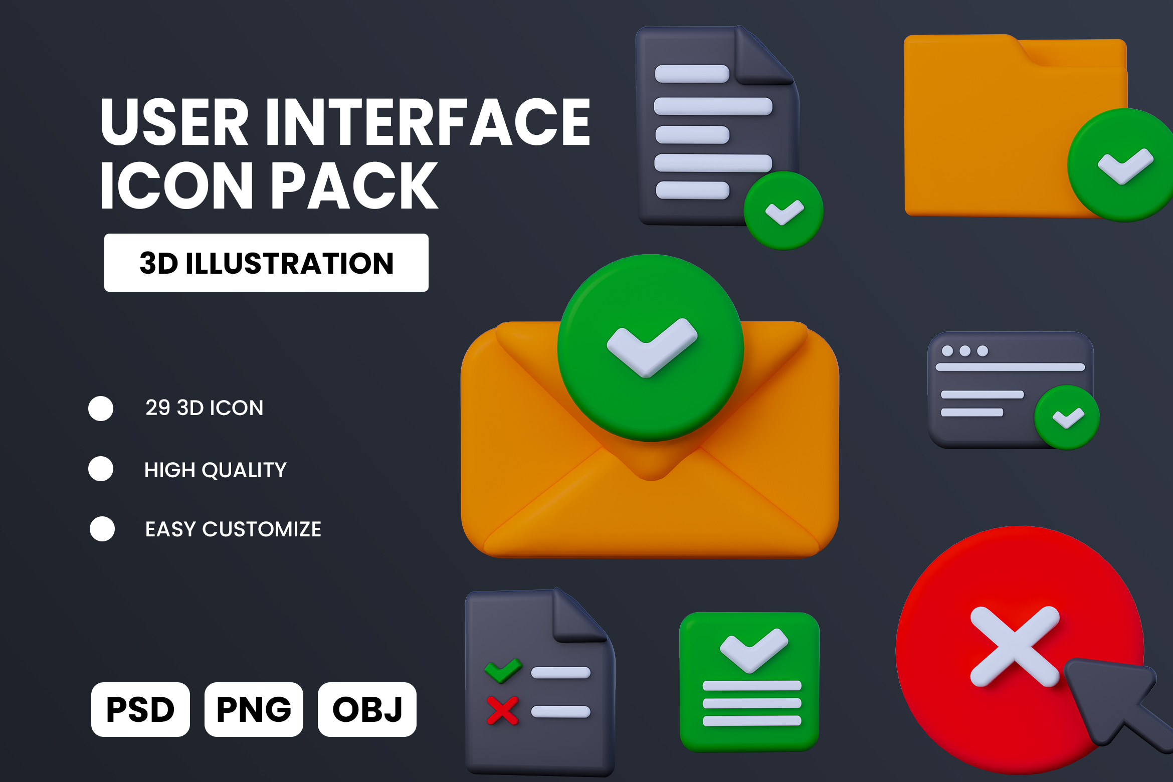 User Interface 3D Icon Pack - 29 Free Download User Interface 3D Icons ...