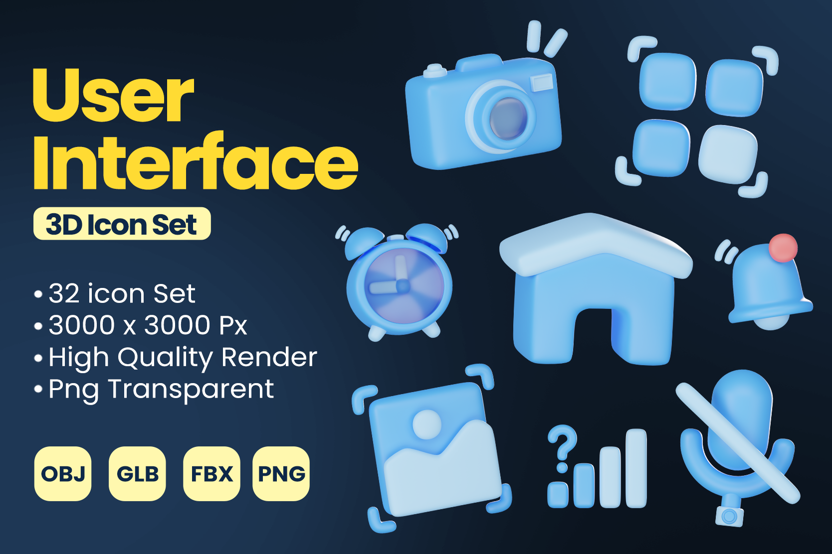 User Interface 3D Icon Pack - 32 Free Download User Interface 3D Icons ...