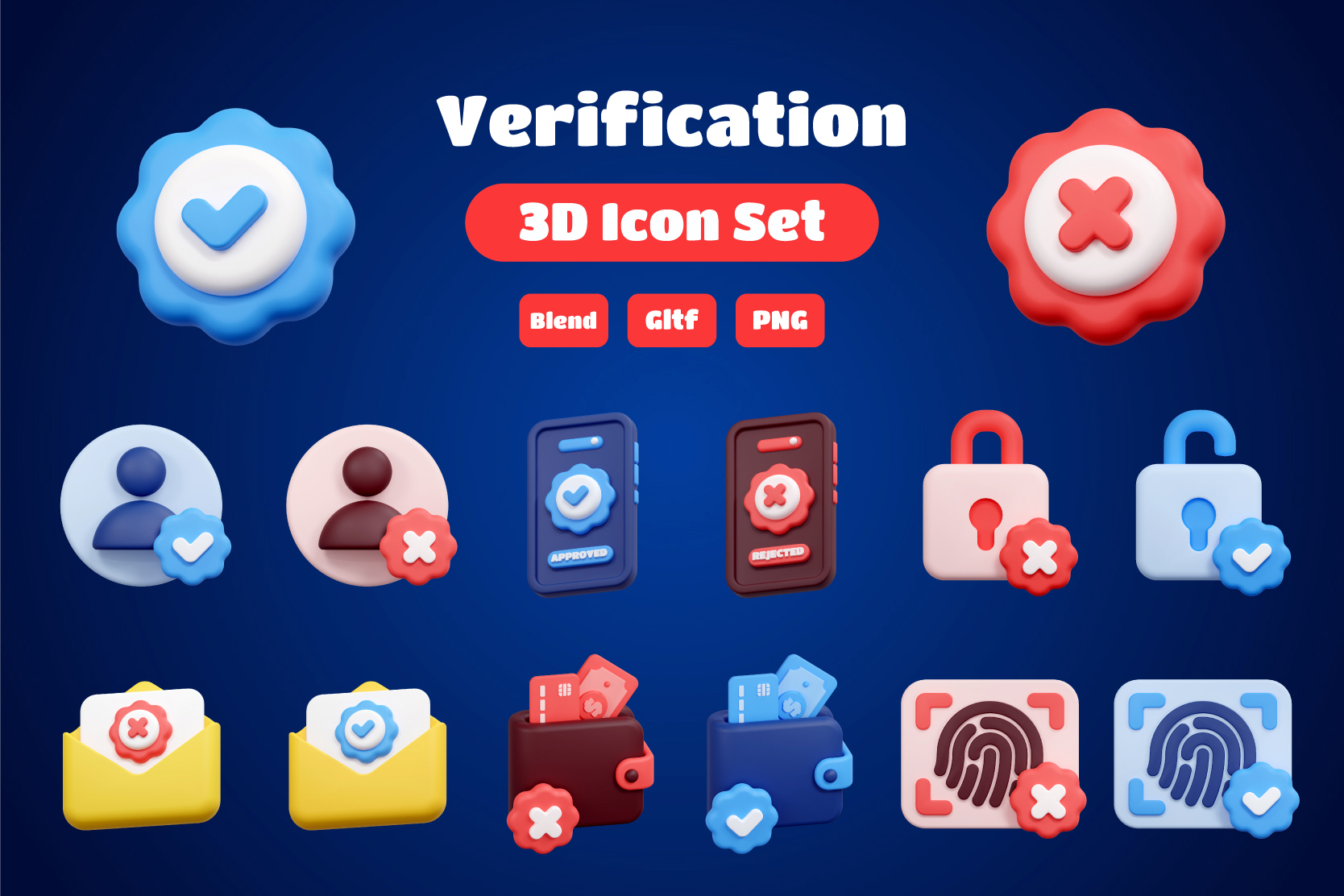 Premium Verification 3D Illustration pack from User Interface 3D ...