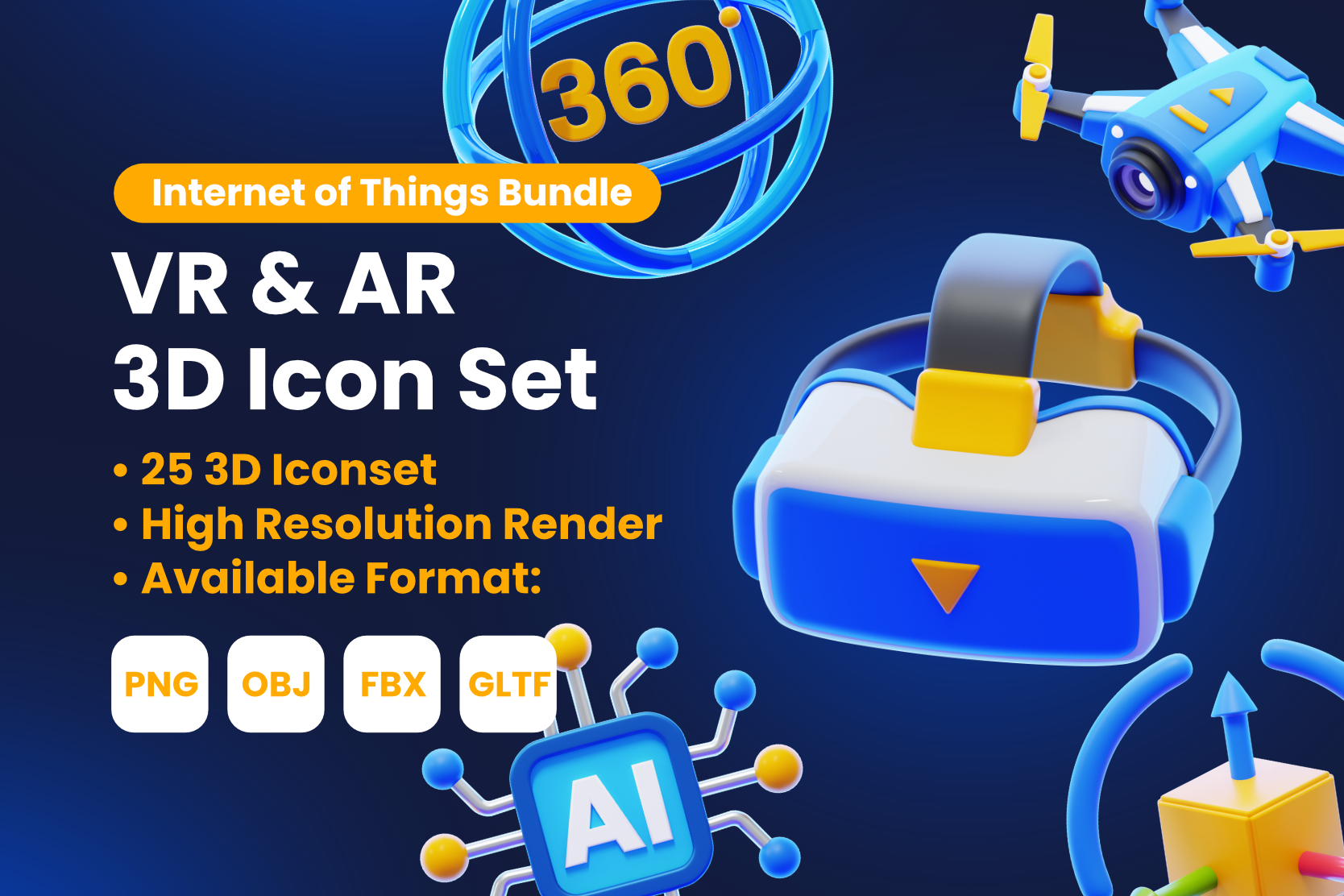 VR & AR 3D Icon Pack - 25 Free Download Science & Technology 3D Icons | IconScout