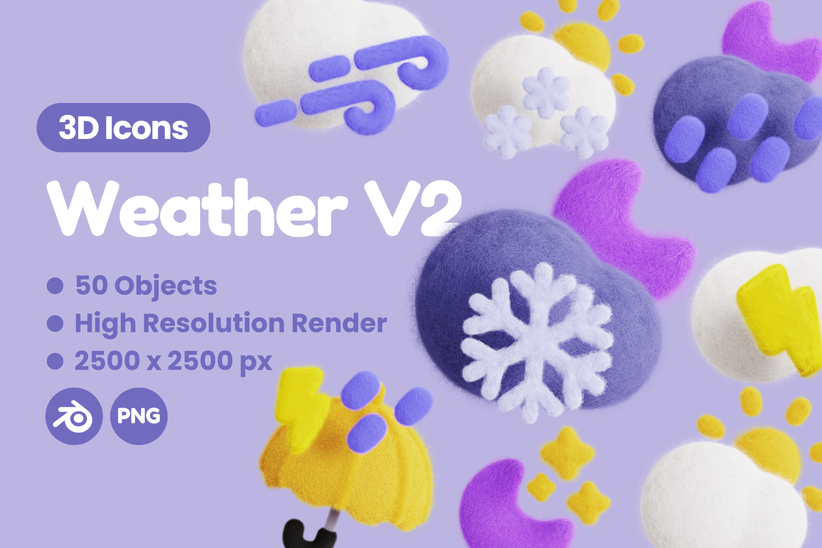 Weather V2 3D Icon Pack - 50 Free Download Nature 3D Icons | IconScout
