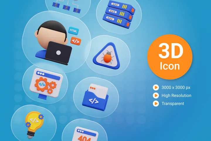 Web Development 3D Illustration Pack - 10 Free Download Design ...