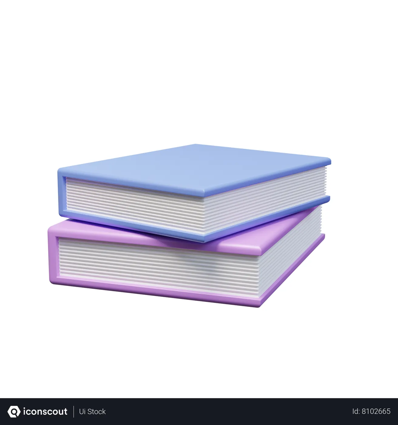 Free Books 3D Icon download in PNG, OBJ or Blend format