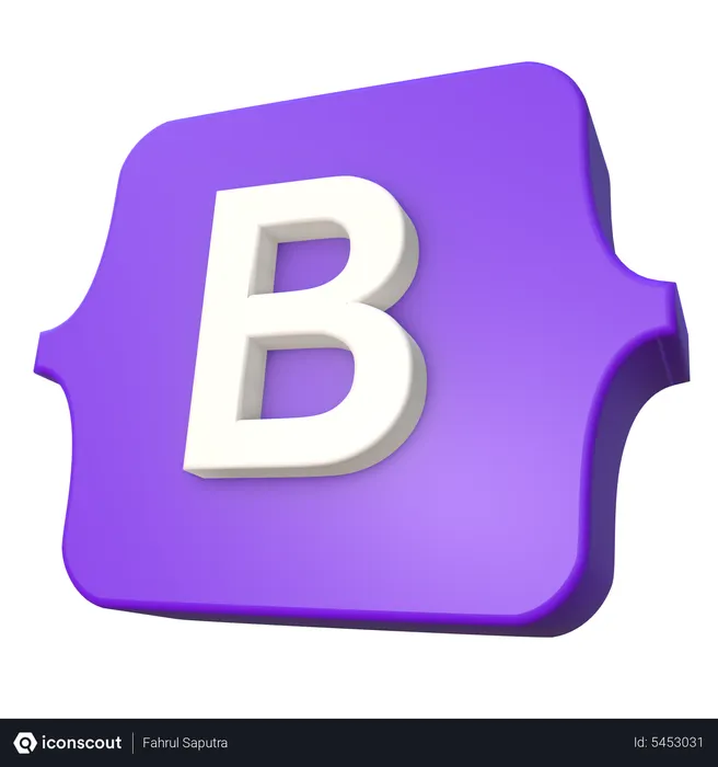 Free Bootstrap Framework 3D Icon - Free Download Logos 3D Icons | IconScout