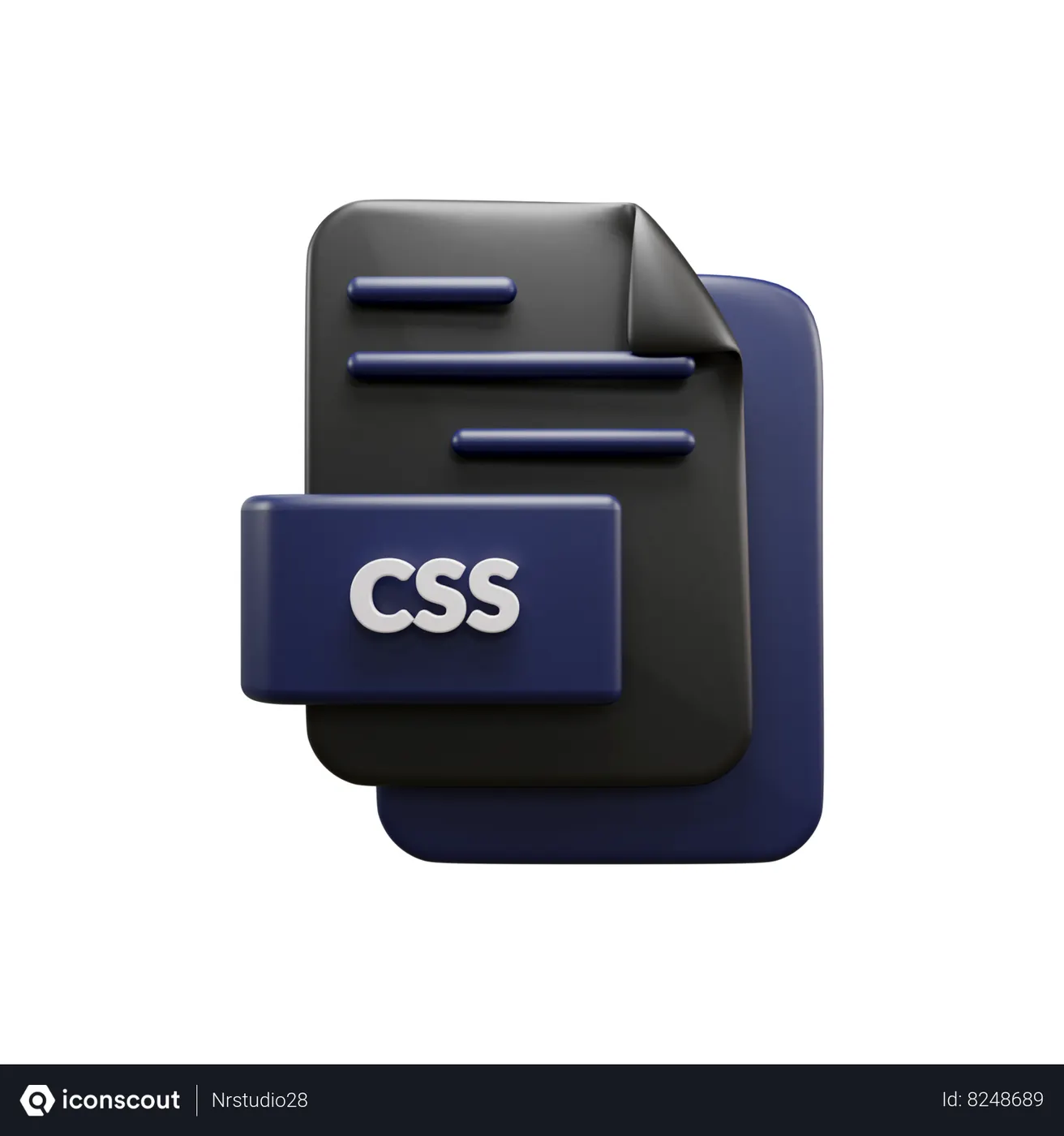 Free Css File 3D Icon - Free Download Files & Folders 3D Icons | IconScout
