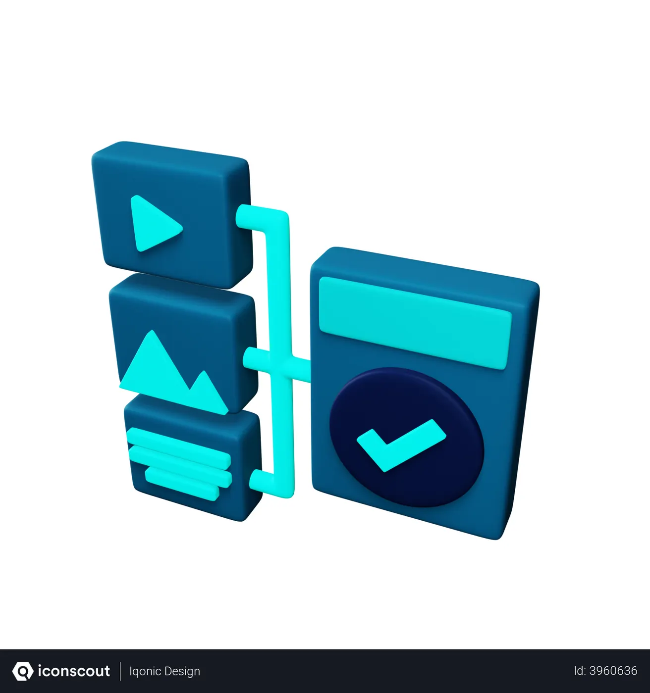 Free Data Flow Diagram 3D Illustration - Free Download Business 3D ...