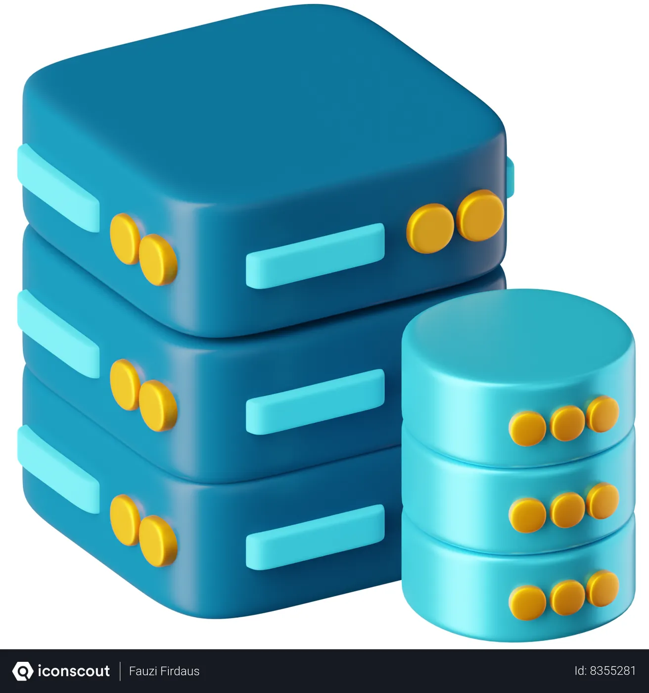 Free Database 3D Icon download in PNG, OBJ or Blend format