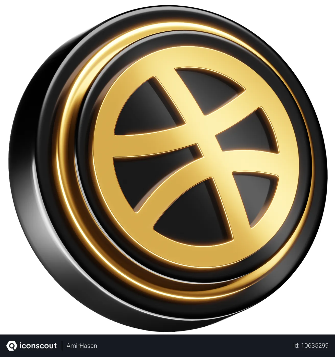 Free Dribbble 3D Icon - Free Download Logos 3D Icons | IconScout