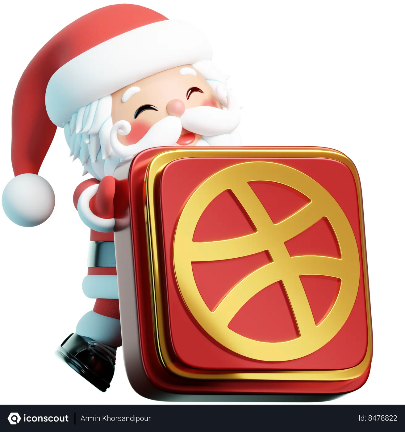 Free Dribbble 3D Icon - Free Download Logos 3D Icons | IconScout