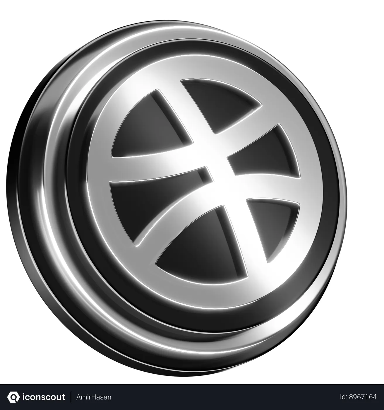 Free Dribbble 3D Icon - Free Download Logos 3D Icons | IconScout