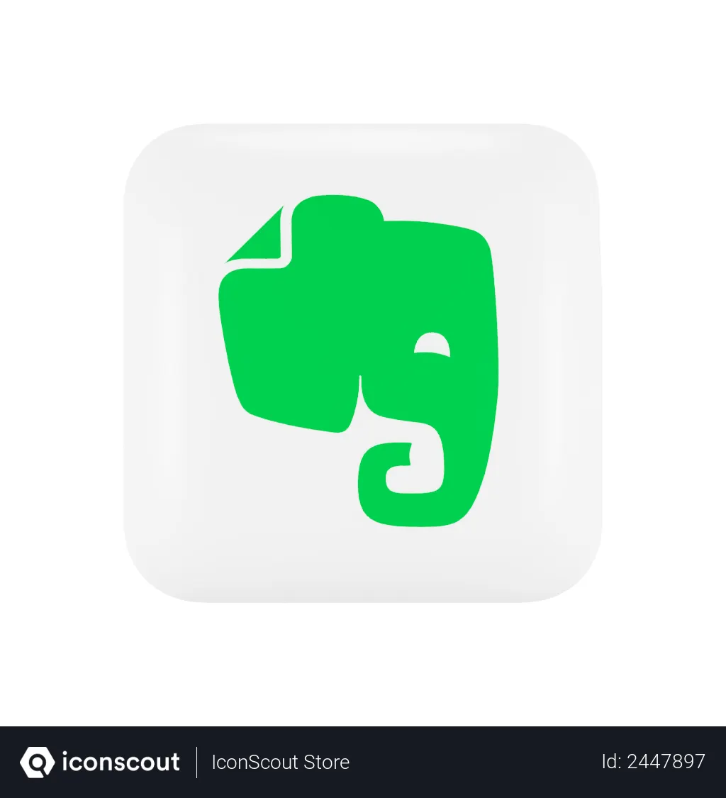 Free Evernote 3D Logo - Free Download Logos 3D Logos | IconScout