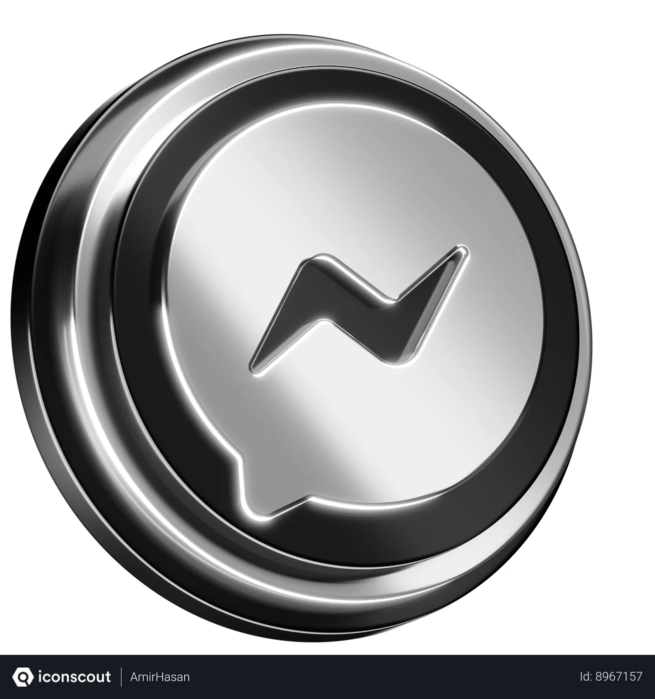 Free Facebook Messenger 3D Icon - Free Download Logos 3D Icons | IconScout
