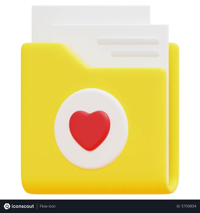 Free Favorite Folder 3D Icon - Free Download Files & Folders 3D Icons ...