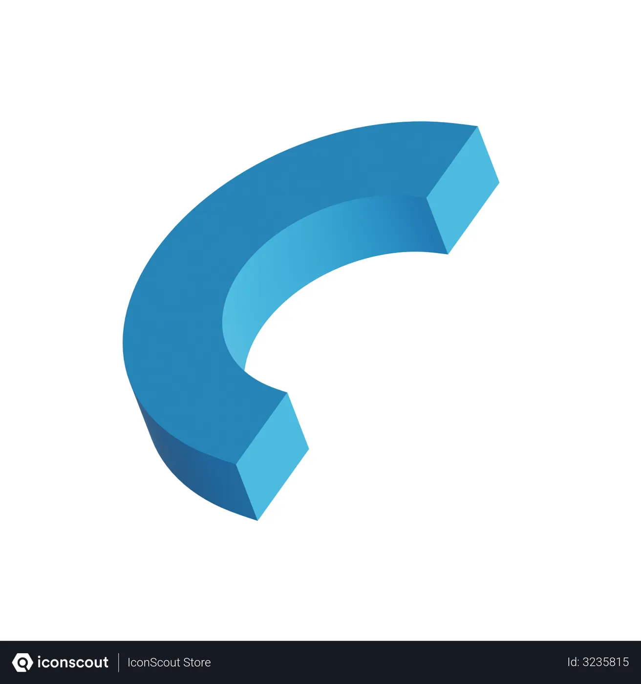 Free Flat Half Donut 3D Illustration - Free Download Design ...