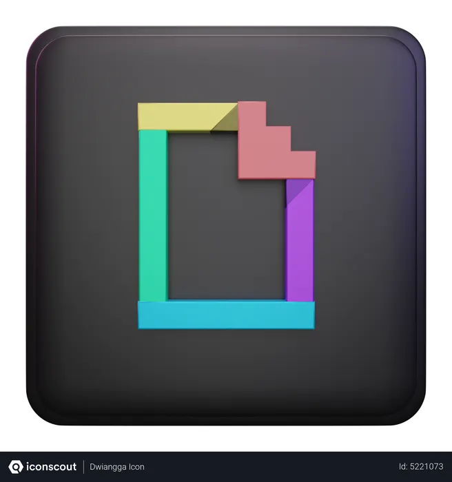Free Giphy Logo 3D Icon download in PNG, OBJ or Blend format