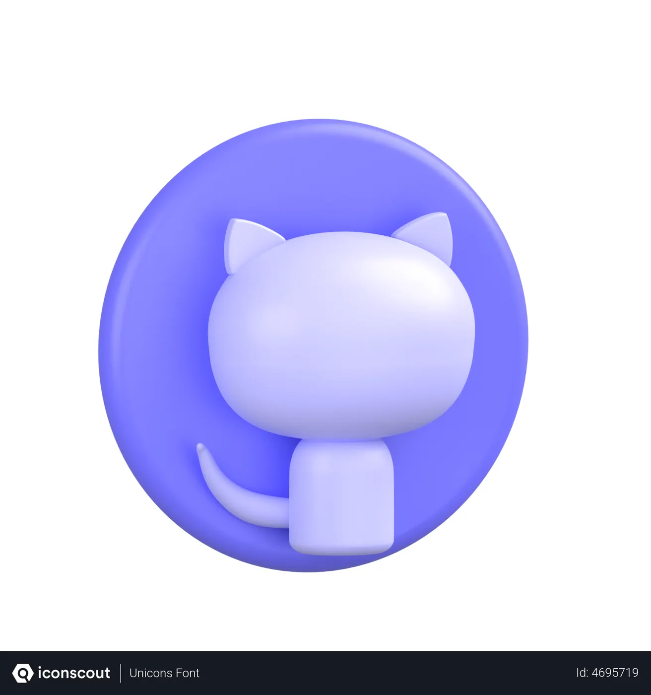 Free Github-2 Logo 3D Icon download in PNG, OBJ or Blend format