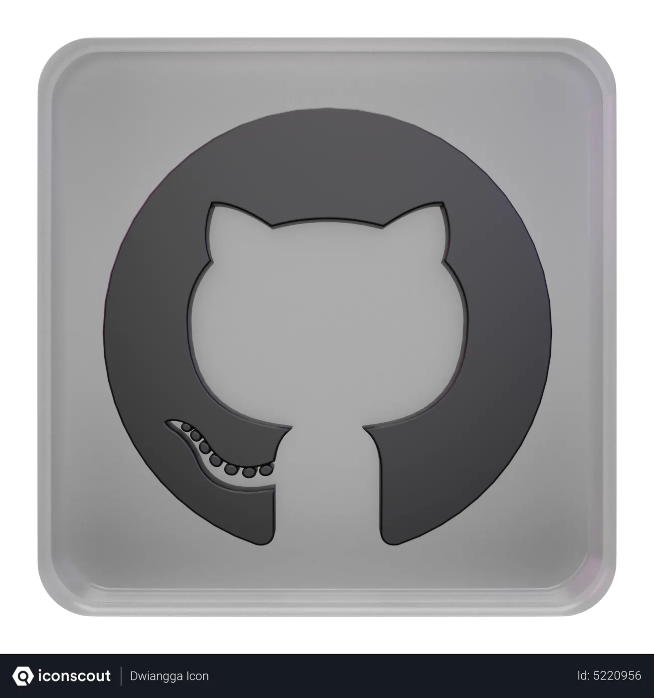 Free Github Logo 3D Icon download in PNG, OBJ or Blend format