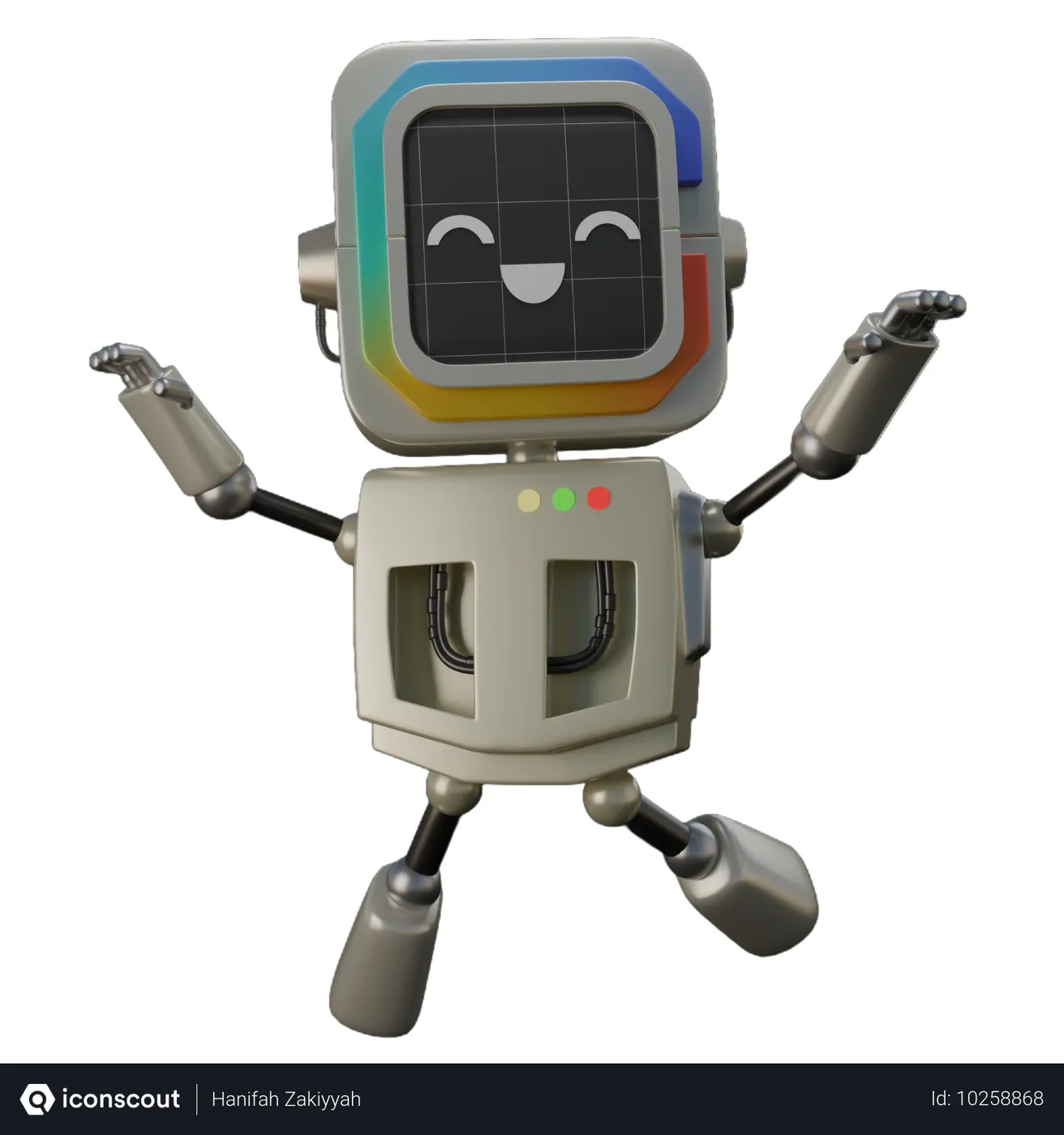 Free Happily Robot 3D Icon - Free Download People 3D Icons | IconScout