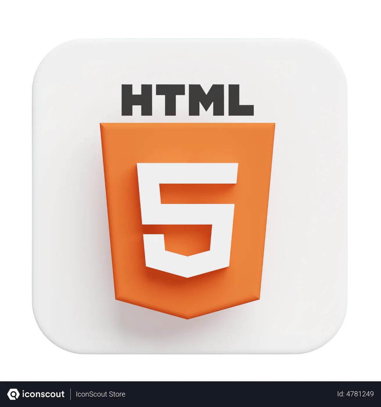 Free Html Logo 3D Logo download in PNG, OBJ or Blend format