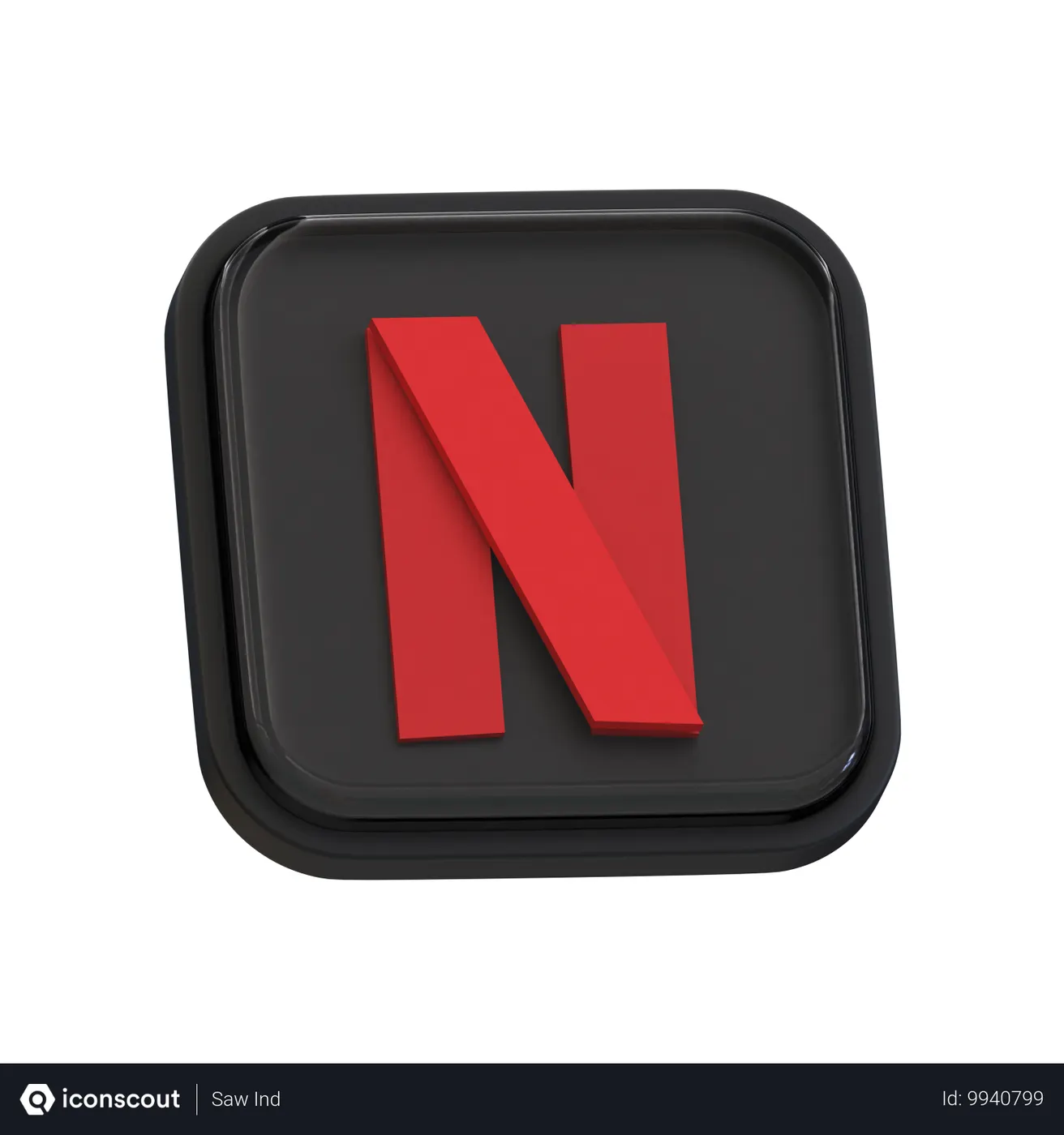 Free Netflix 3D Icon - Free Download Logos 3D Icons | IconScout