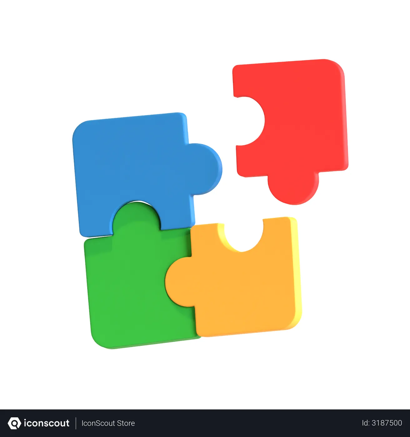 Free Puzzle 3D Icon - Free Download Business 3D Icons | IconScout