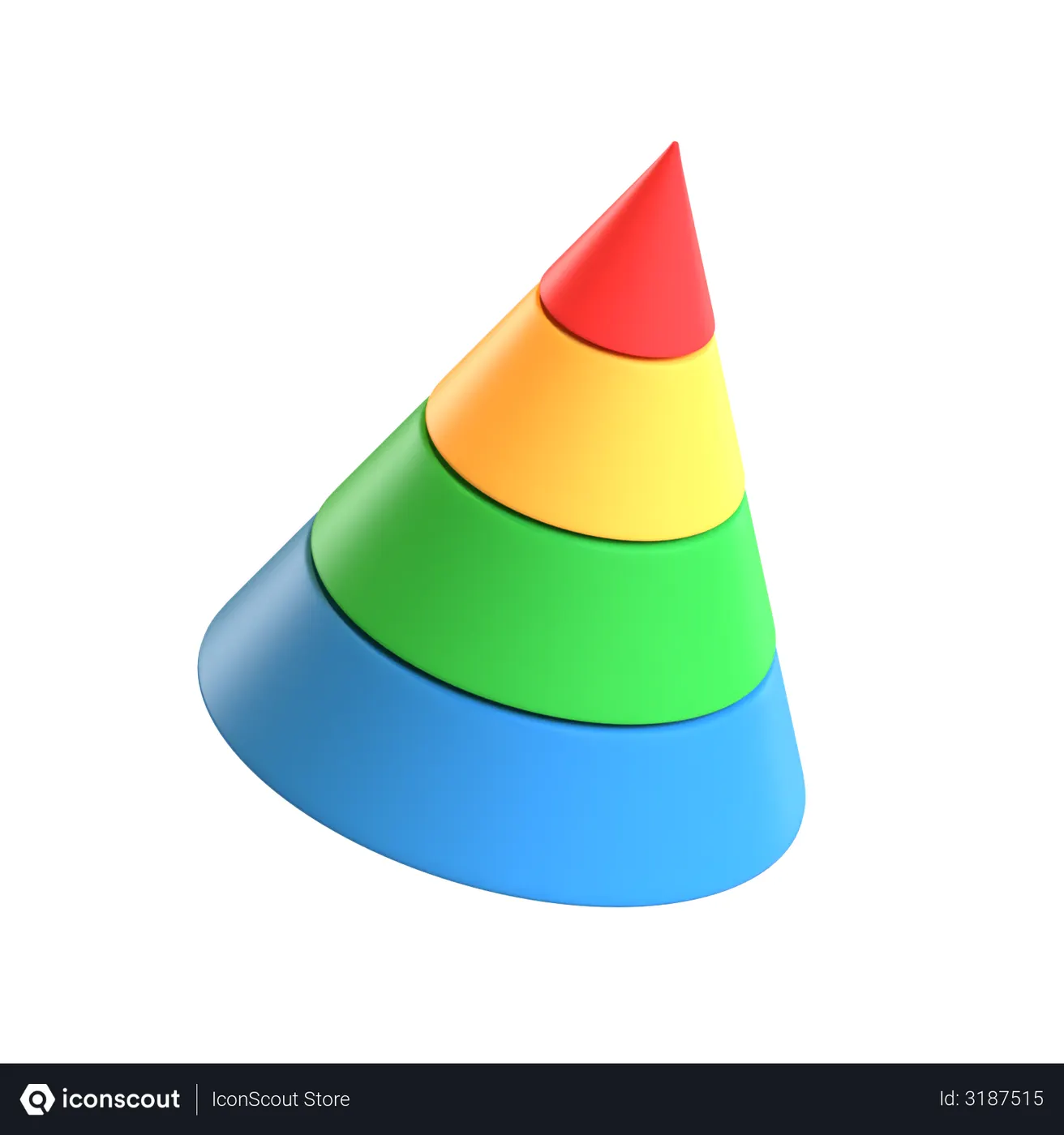 Free Pyramid Chart 3D Icon - Free Download Business 3D Icons | IconScout