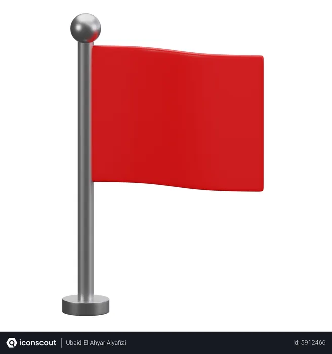 Free Red Flag 3D Icon - Free Download User Interface 3D Icons | IconScout
