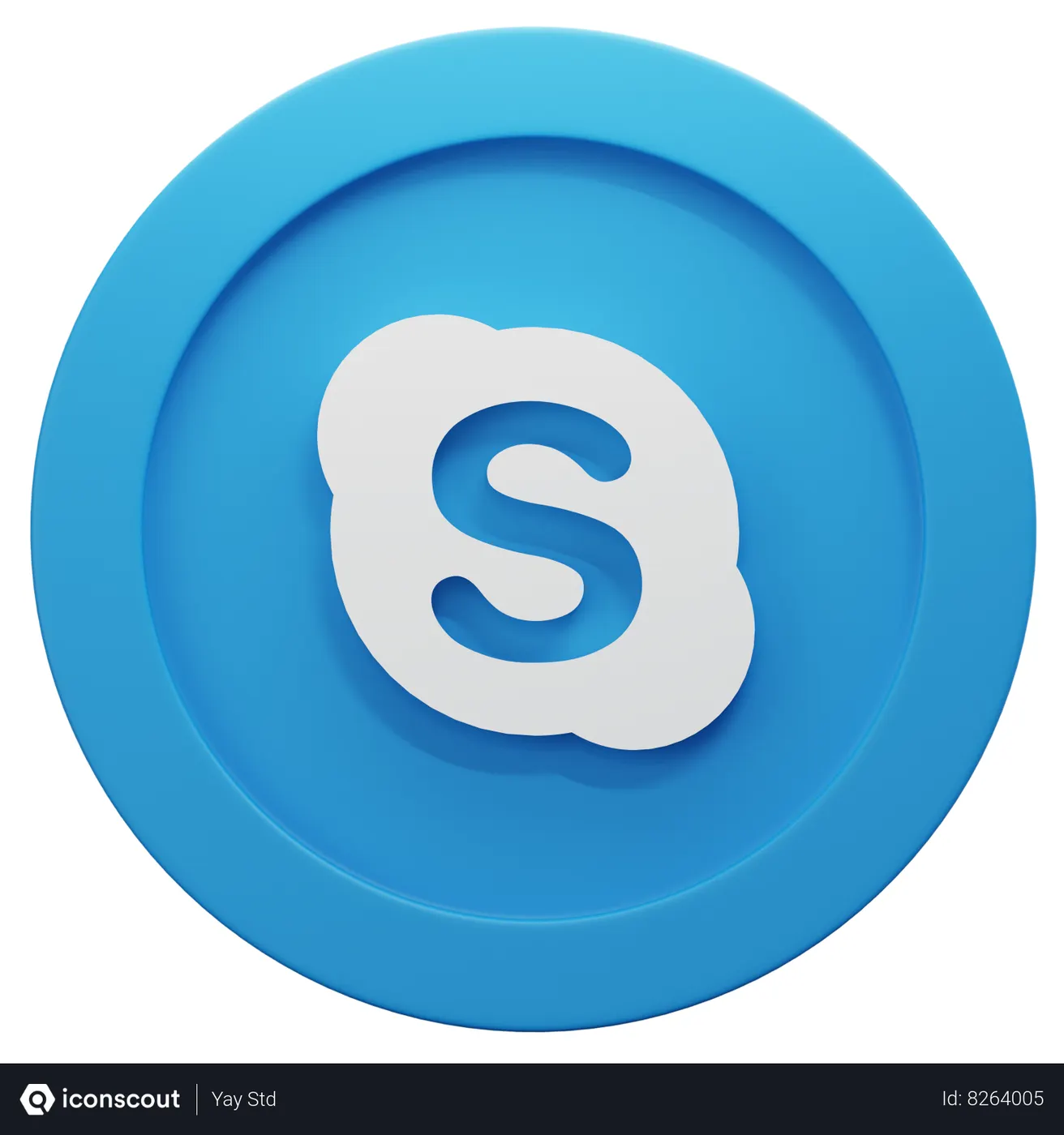 Free Skype 3D Icon - Free Download Logos 3D Icons | IconScout