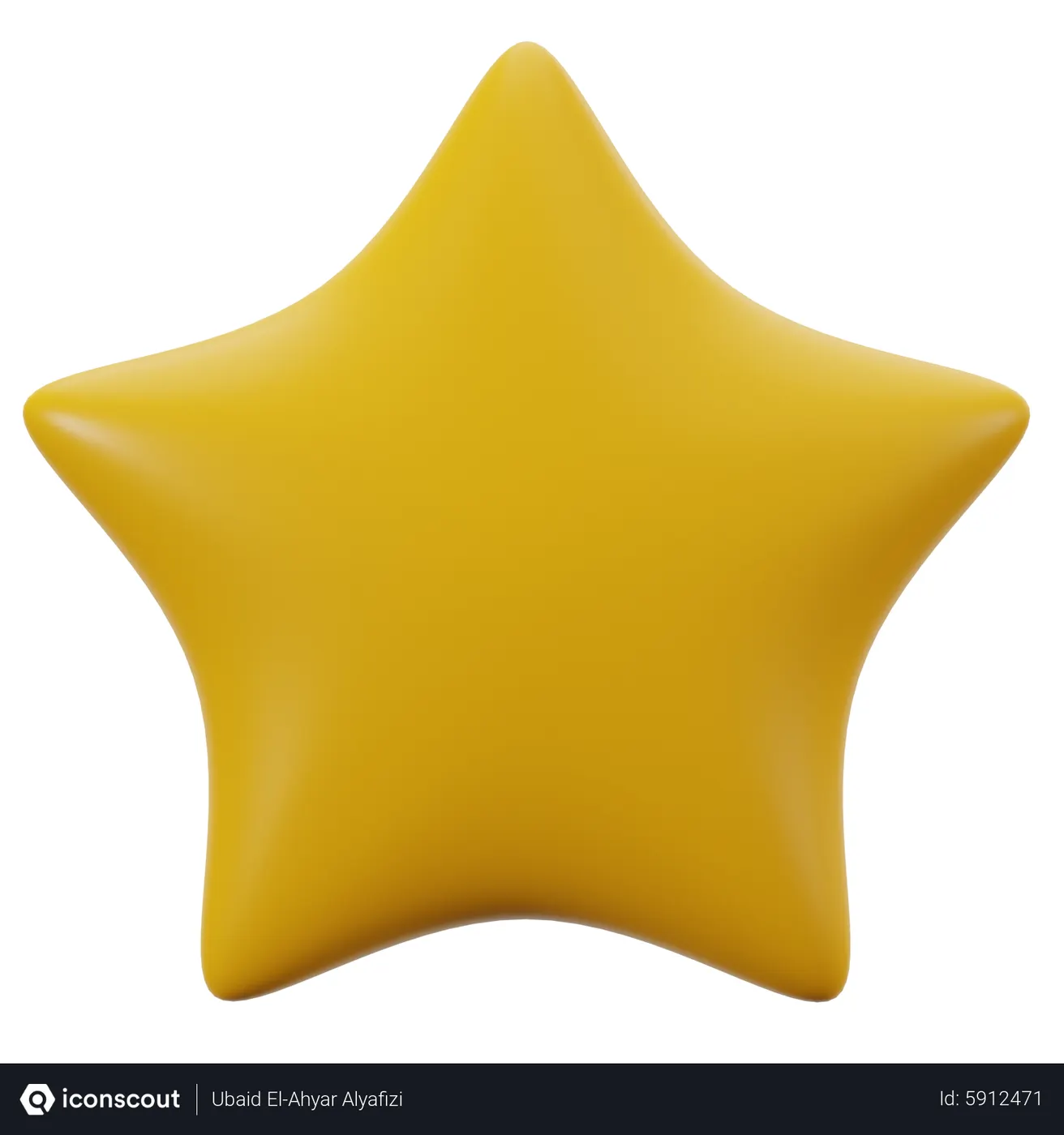 Free Star 3D Icon download in PNG, OBJ or Blend format