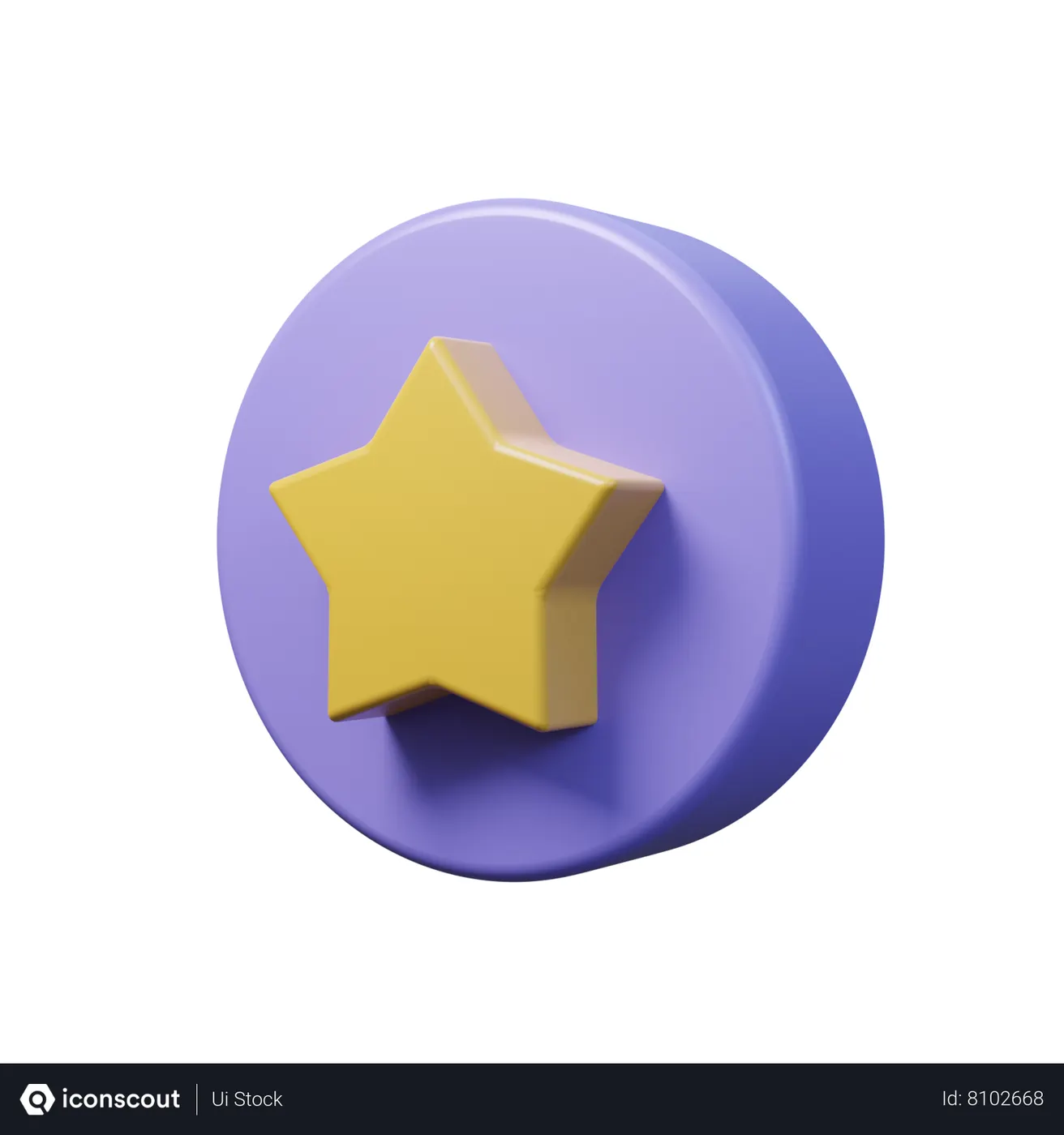 Free Star 3D Icon download in PNG, OBJ or Blend format