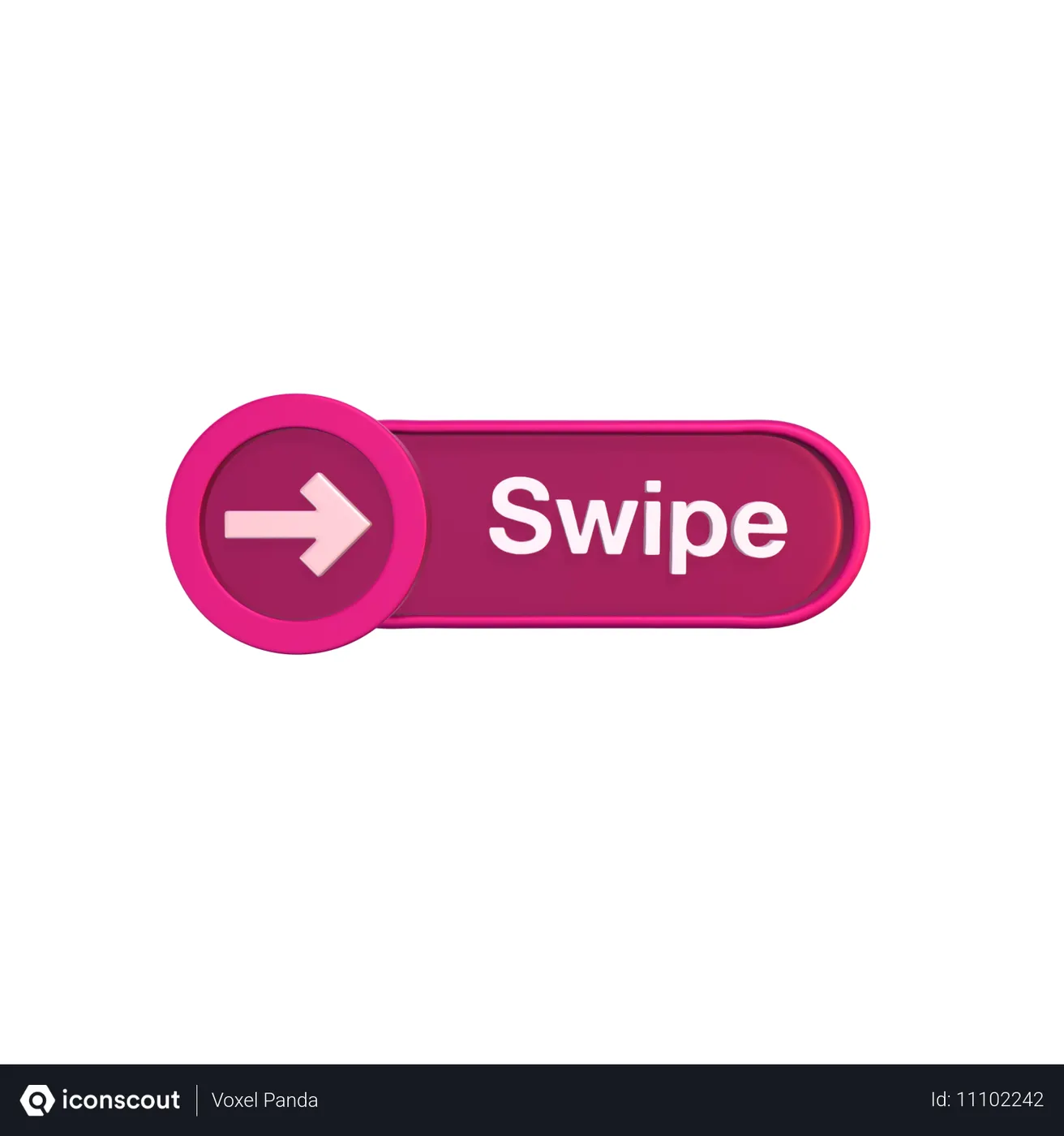 Free Swipe Button 3D Icon - Free Download User Interface 3D Icons ...