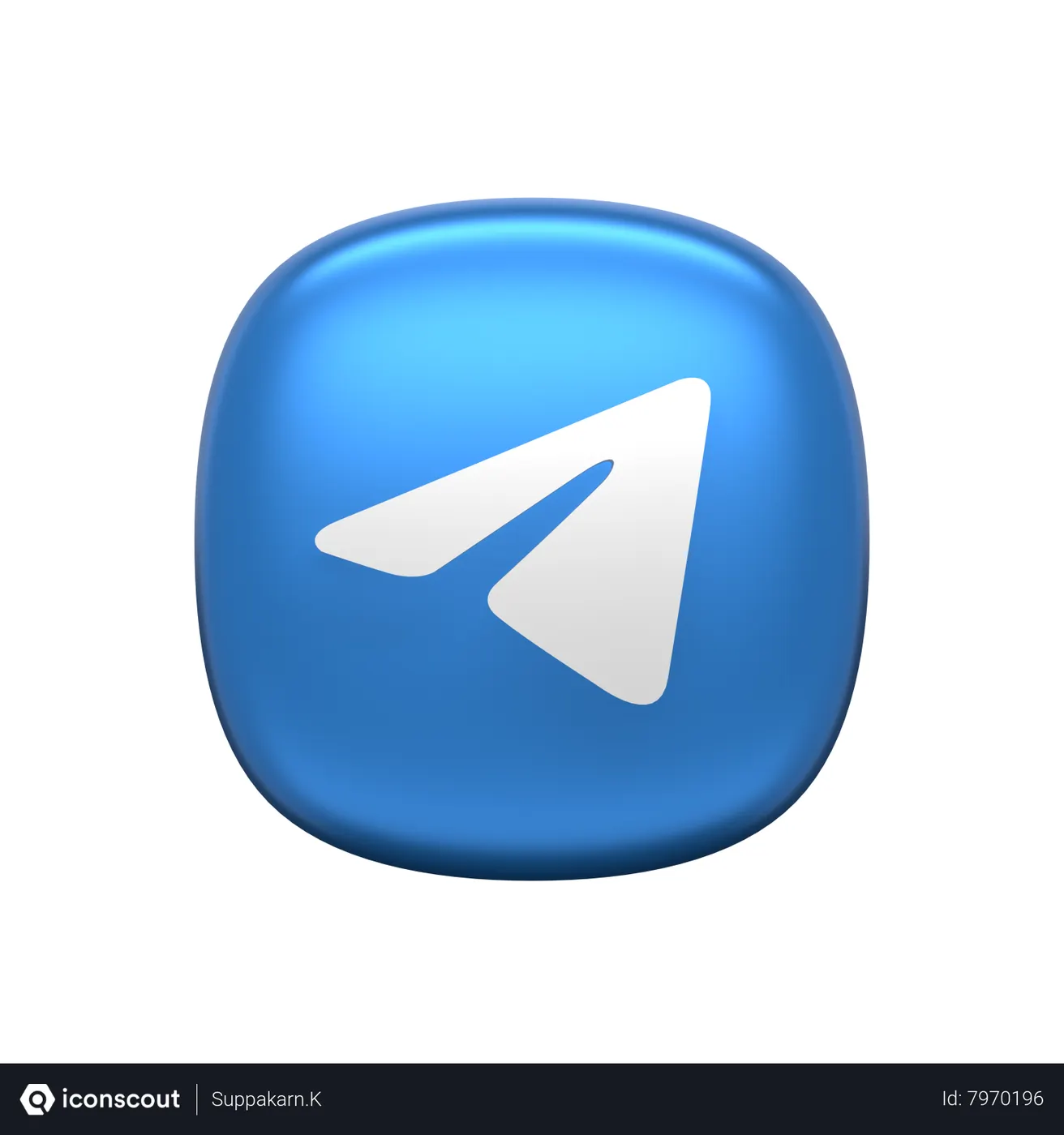 Free Telegram 3D Icon - Free Download Logos 3D Icons | IconScout