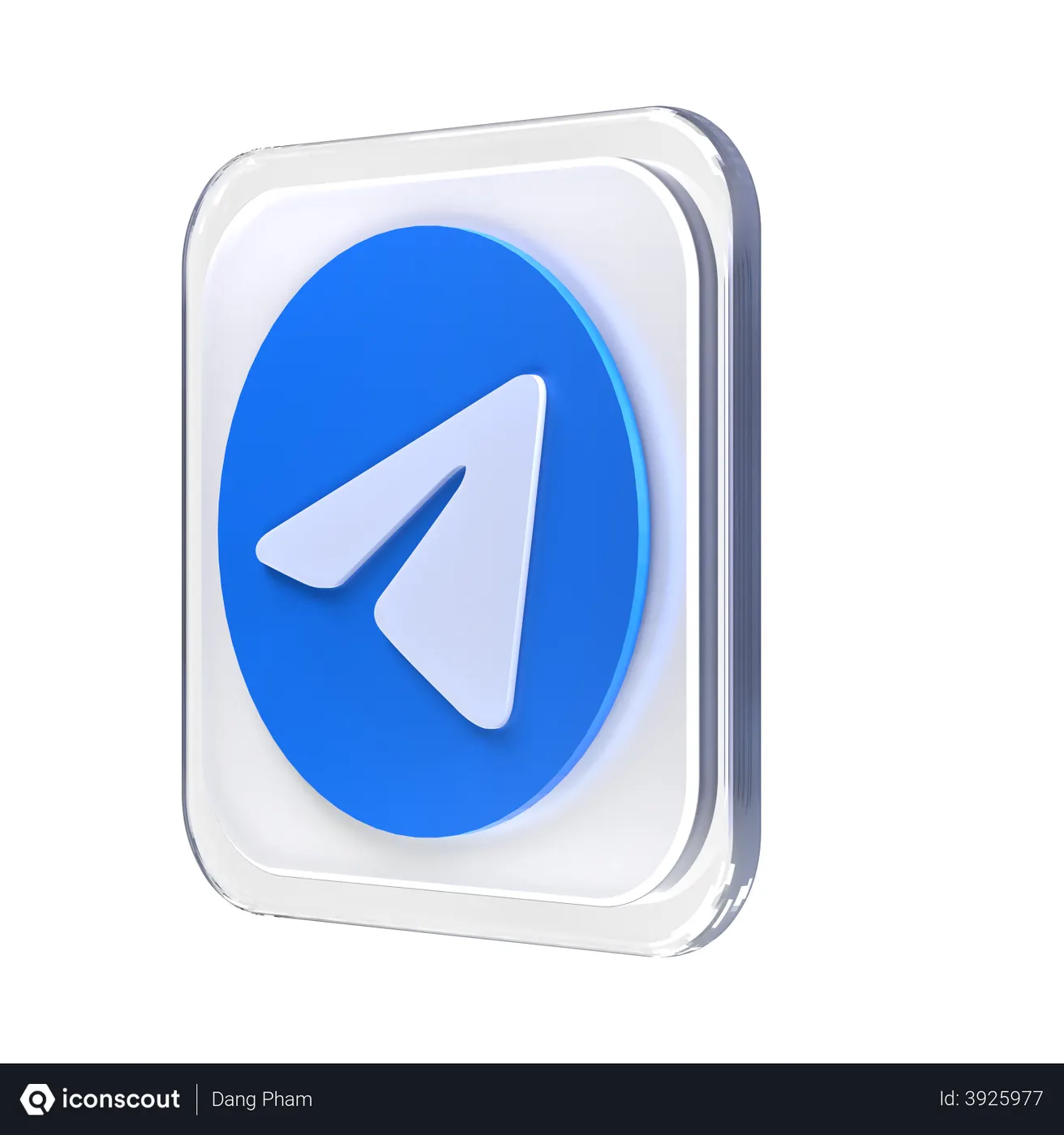 Free Telegram 3D Logo - Free Download Logos 3D Logos | IconScout