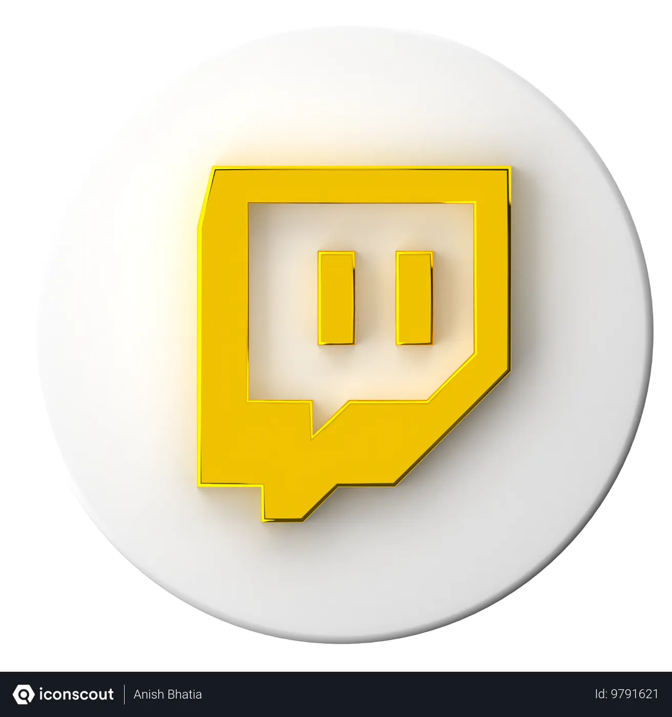 Free Twitch 3D Icon - Free Download Logos 3D Icons | IconScout