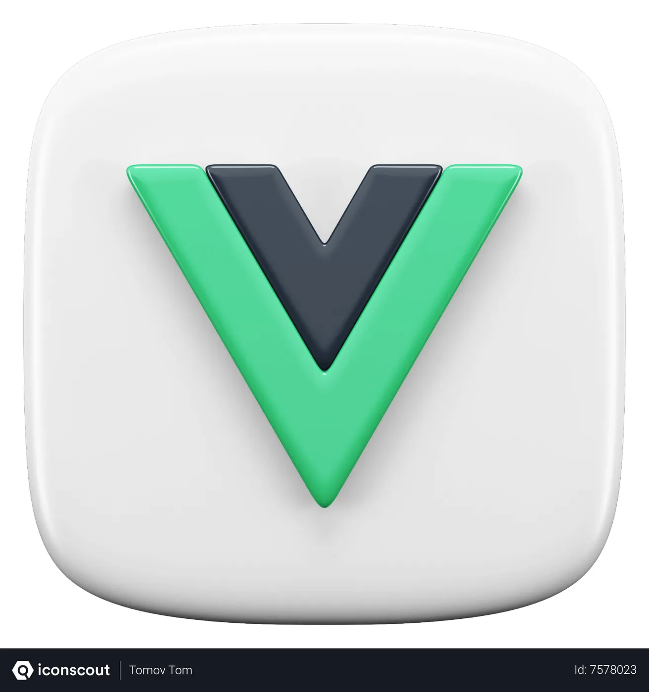 Free Vue 3D Icon - Free Download Logos 3D Icons | IconScout