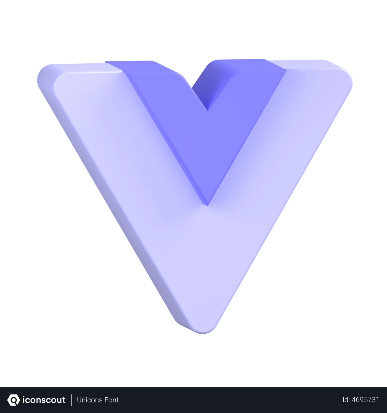 Free Vuejs-2 Logo 3D Icon download in PNG, OBJ or Blend format