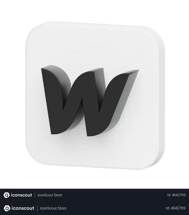 Free Webflow 3D Logo - Free Download Logos 3D Logos | IconScout