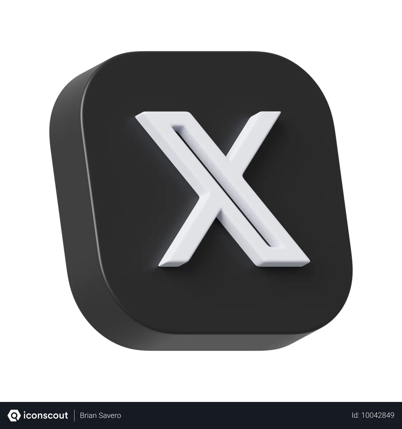 Free X Twitter 3D Icon - Free Download Logos 3D Icons | IconScout