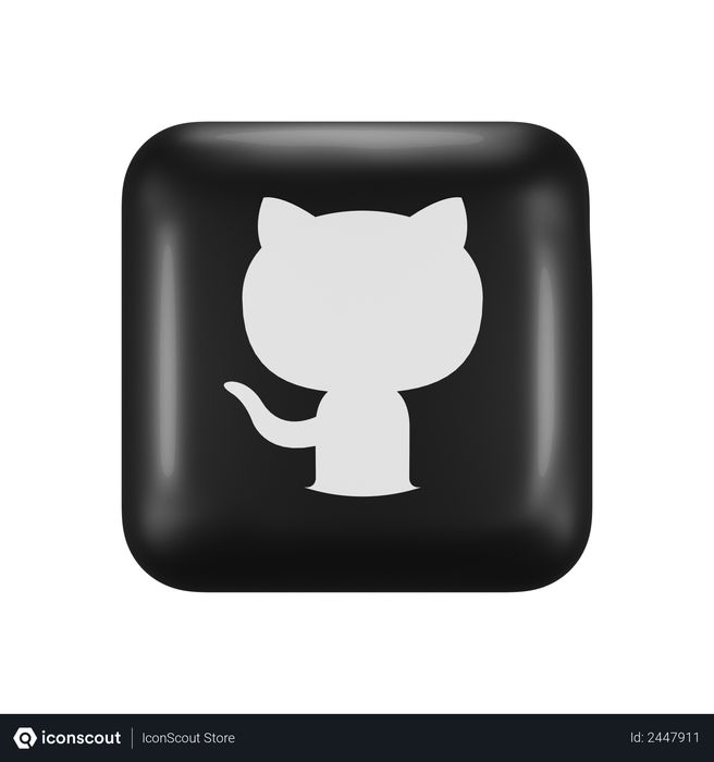 Free GitHub Logo 3D Illustration download in PNG, OBJ or Blend format