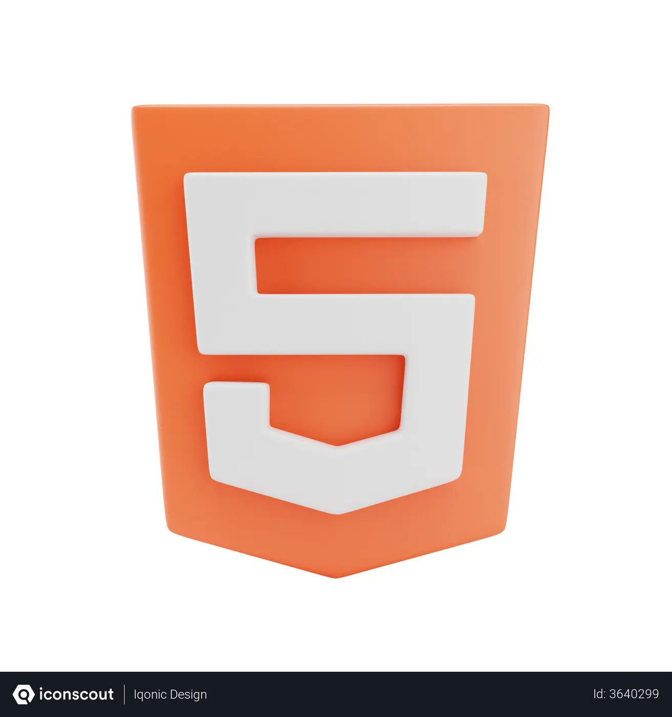 Free HTML 3D Logo - Free Download Logos 3D Logos | IconScout