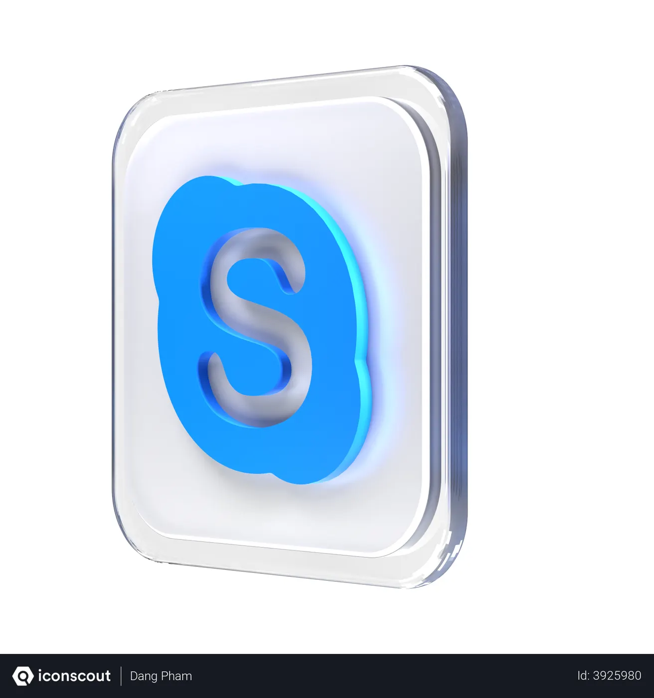 Free Skype 3D Logo - Free Download Logos 3D Logos | IconScout