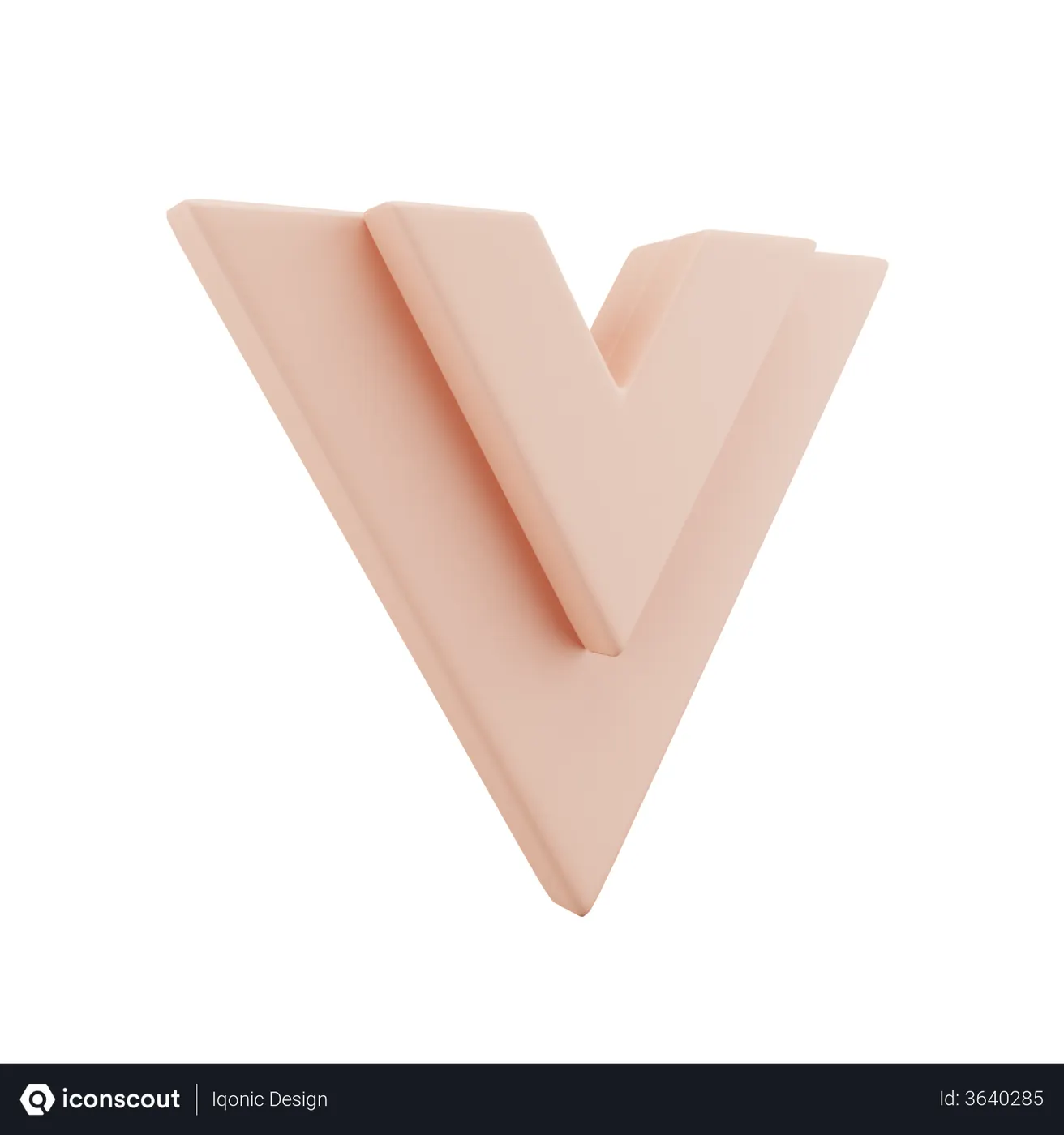 Free VueJS Logo 3D Logo download in PNG, OBJ or Blend format