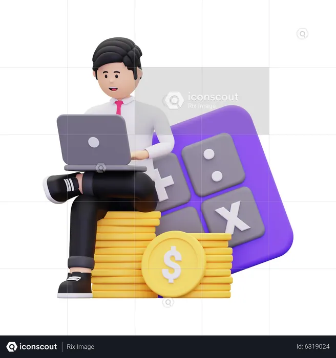 Accountant Doing Financial Calculation 3D Illustration - Free Download ... Accountant Doing Financial Calculation 3D Illustration - Free Download ...