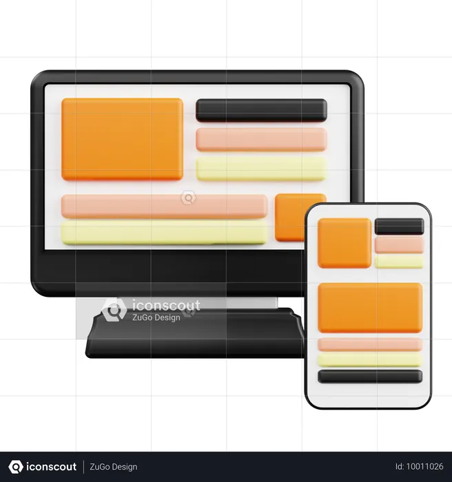 Adaptive Layout 3D Icon - Free Download Seo & Web 3D Icons | IconScout