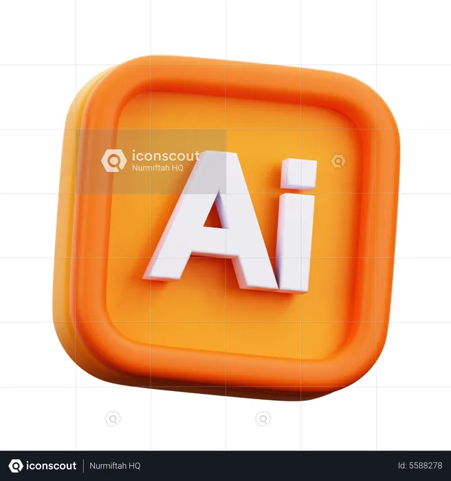 Adobe Illustrator 3D Icon download in PNG, OBJ or Blend format Adobe Illustrator 3D Icon download in PNG, OBJ or Blend format