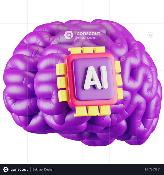 Cerebro Ai 3D Icon - Free Download Tecnología científica 3D Icons | IconScout