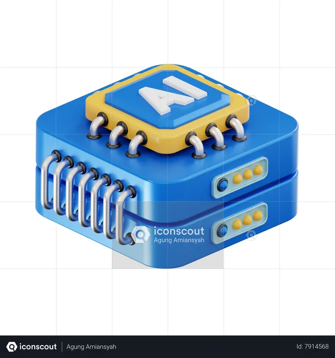 Ai Server 3D Icon - Free Download Science & Technology 3D Icons | IconScout