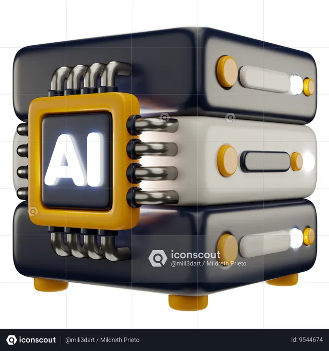 Ai Server 3D Icon - Free Download Science & Technology 3D Icons | IconScout