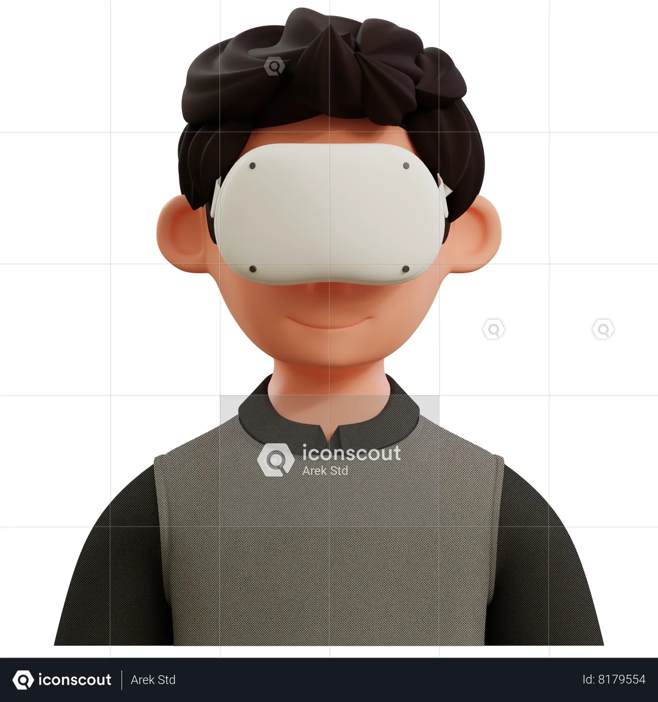 Artificial Intelligence Avatar 3D Icon download in PNG, OBJ or Blend format