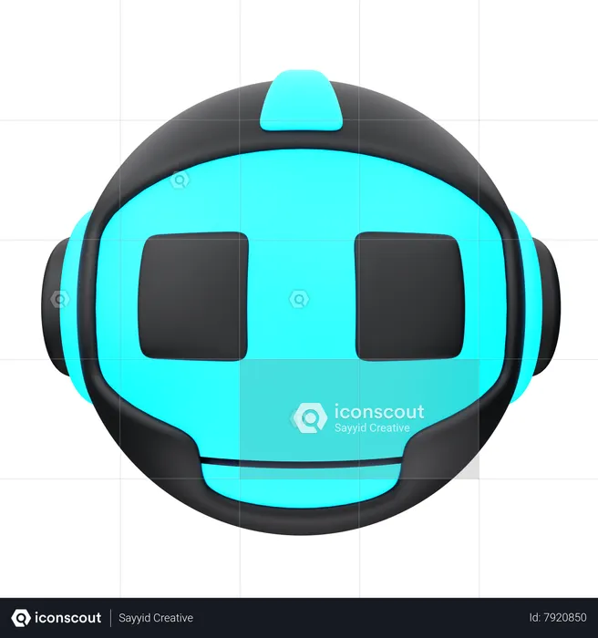 Artificial Intelligence Robot 3D Icon - Free Download Science ...